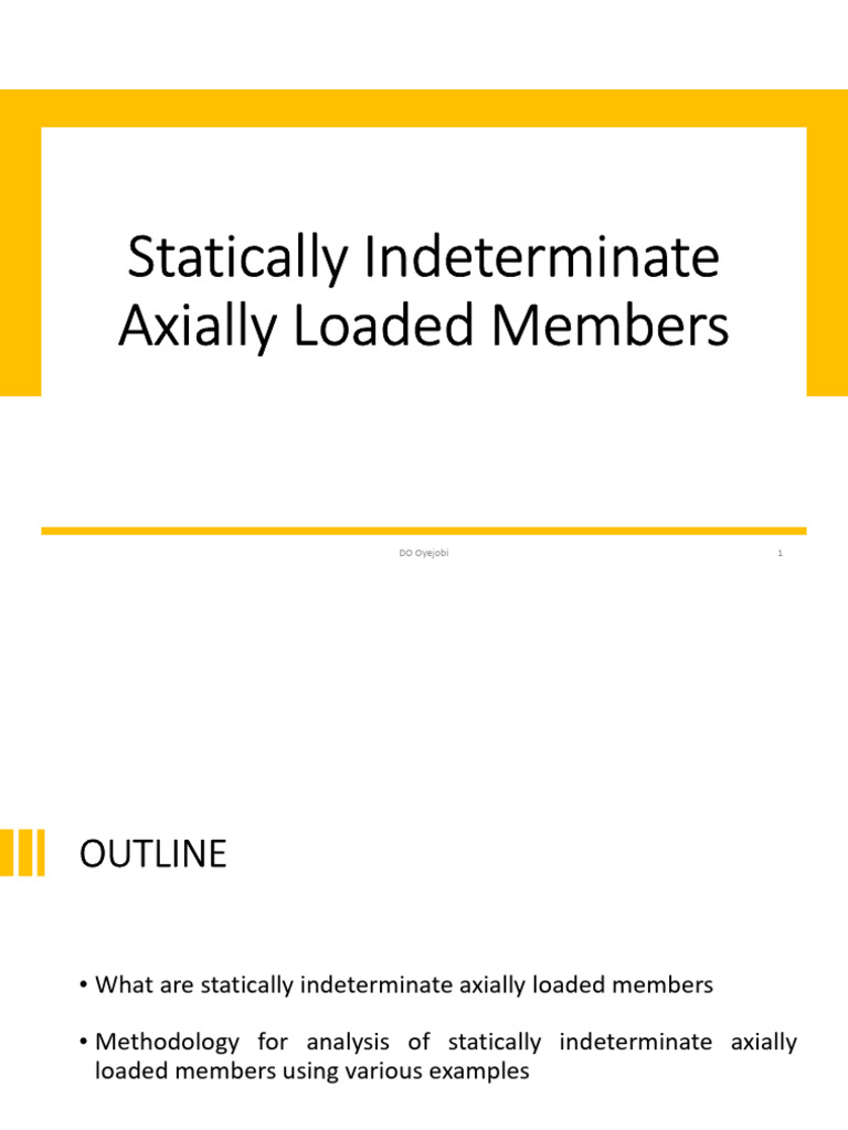 Lecture 4 - Statically Indeterminate Axially Loaded Members - Lecture 4 ...