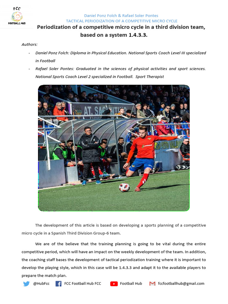 Tactical Periodization in Football Micro Cycle | PDF | Forward ...