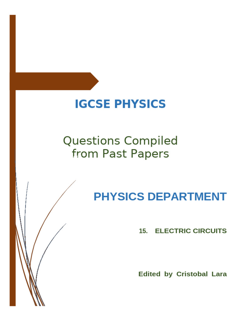 IGCSE Physics Electric Circuits Questions | PDF | Fuse (Electrical ...