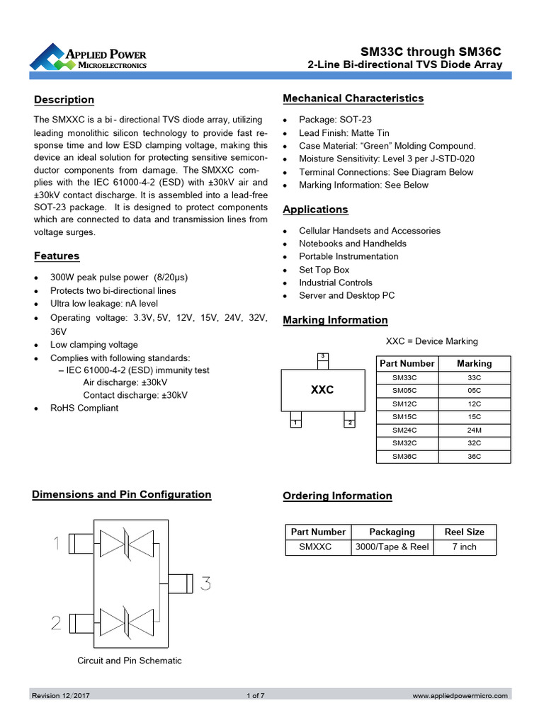C712159 | PDF | Electrostatic Discharge | Diode