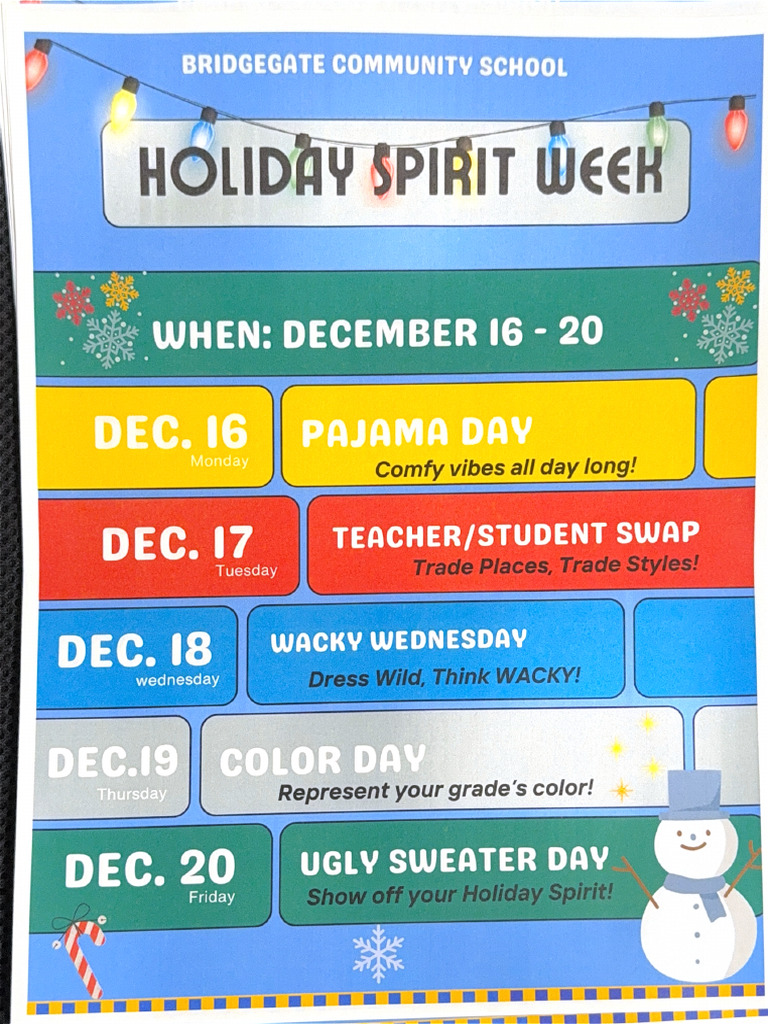 Holiday Spirit Week | PDF