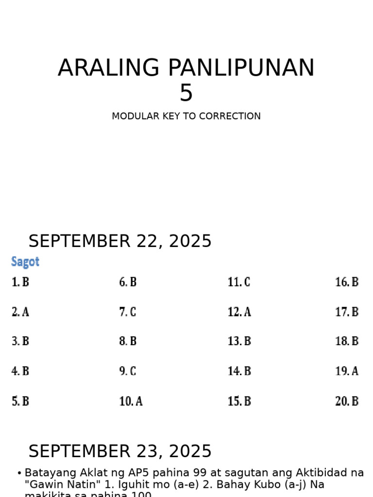 Modular Key - Ap5 | PDF