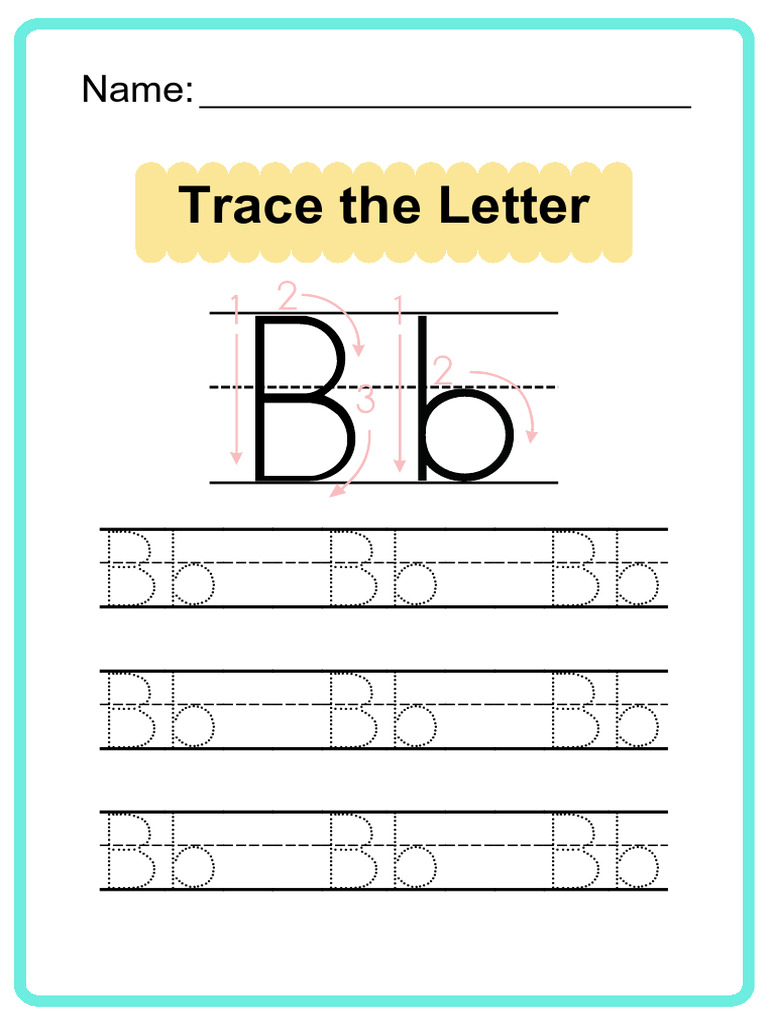 Alphabet Tracing Worksheet in Green-White Simple Style | PDF