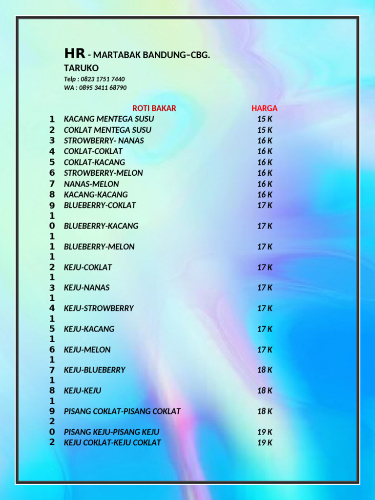 Roti Bakar Beni | PDF