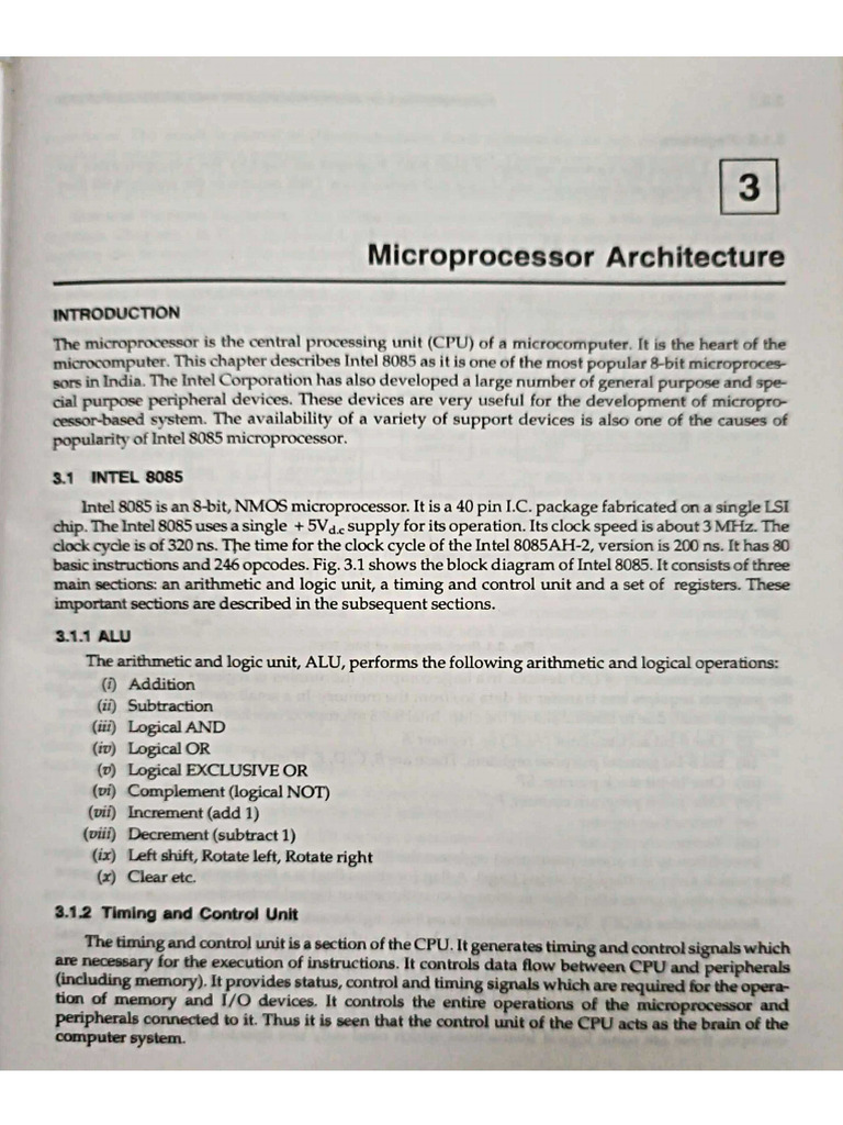8085 Architecture | PDF