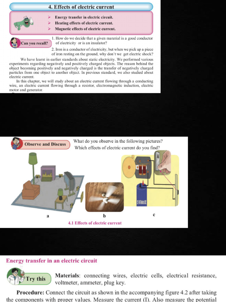 Un - Class 10th Effects of Electric Current Ch.4 | PDF