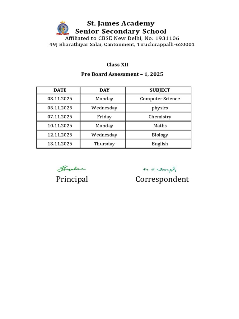 Class XII Pre Board 1 | PDF