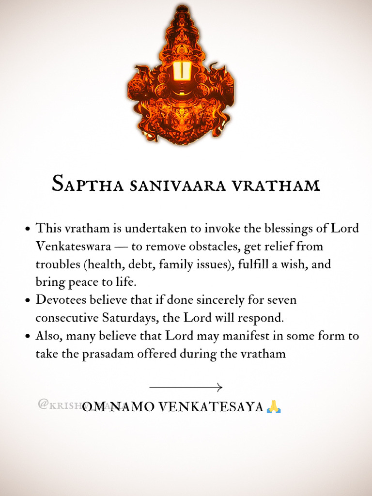 Seven Saturday Vratha | PDF