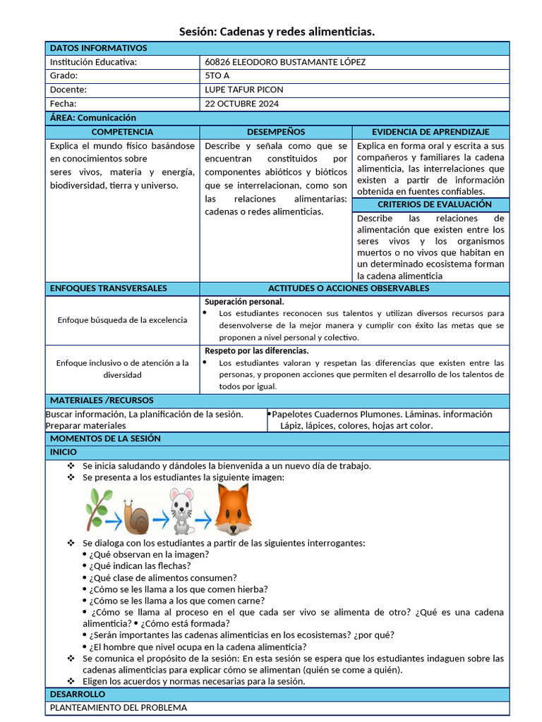 Cadenas y Redes Alimenticias | PDF | Cognición