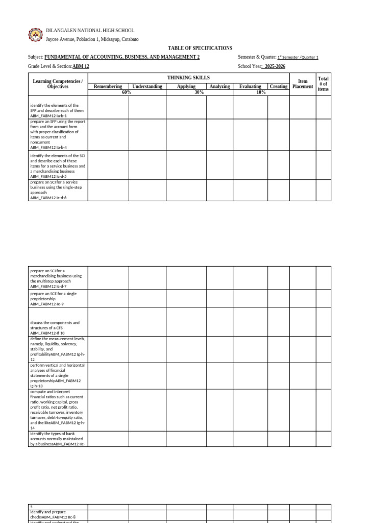 TOS FABM2 | PDF | Scientific Method | Methodology