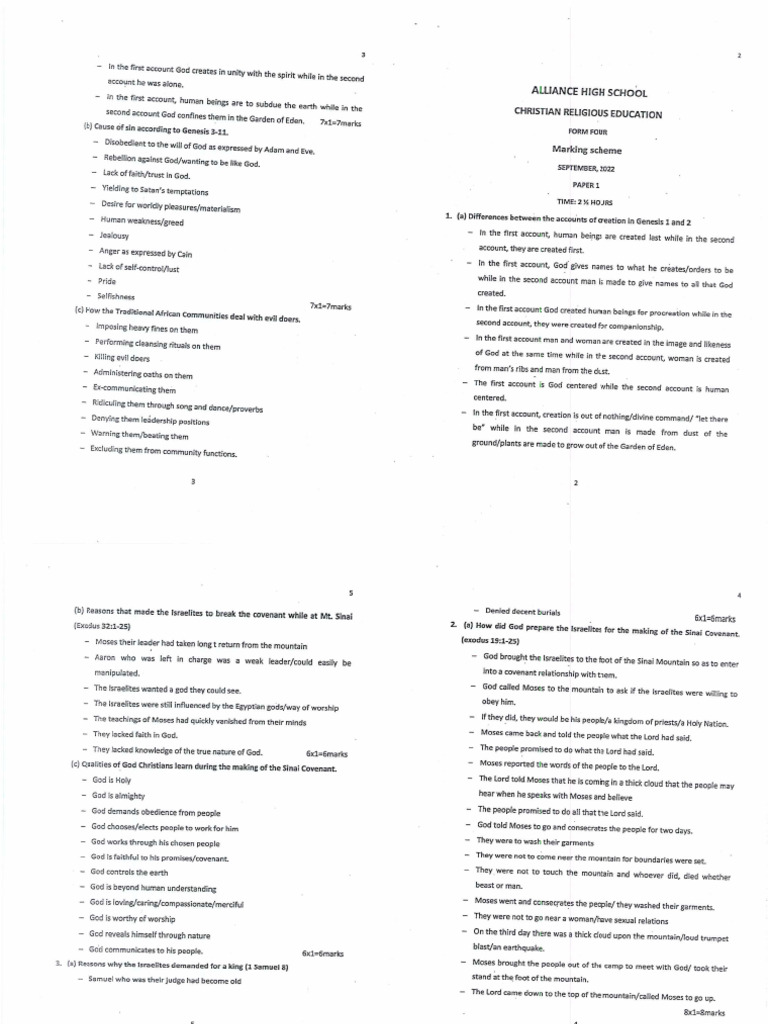 Cre Paper 1 Ms Pdf