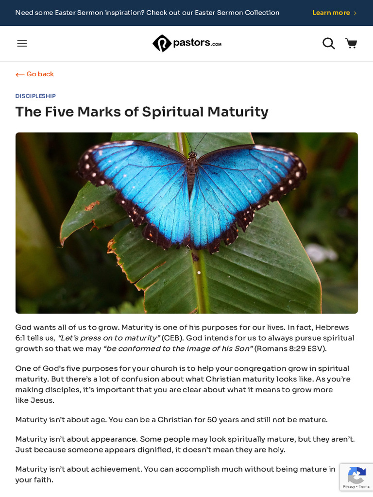 Five Marks of Spiritual Maturity | PDF | Disciple (Christianity ...