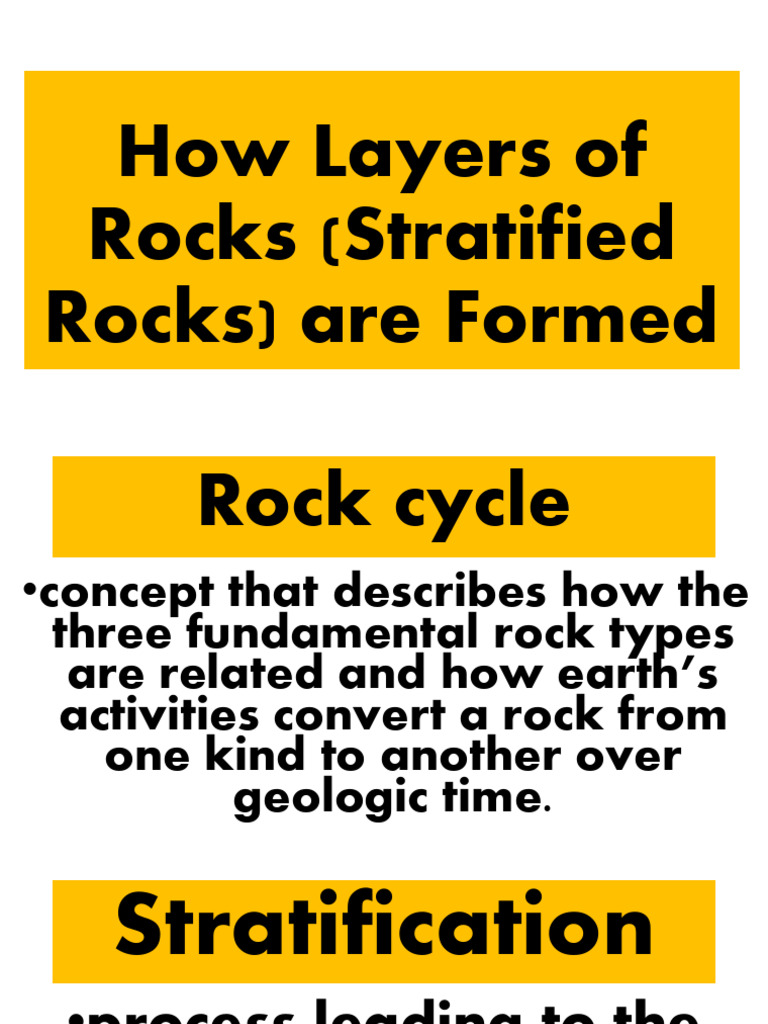 How Layers of Rocks Stratified Rocks | PDF | Stratigraphy | Rock (Geology)
