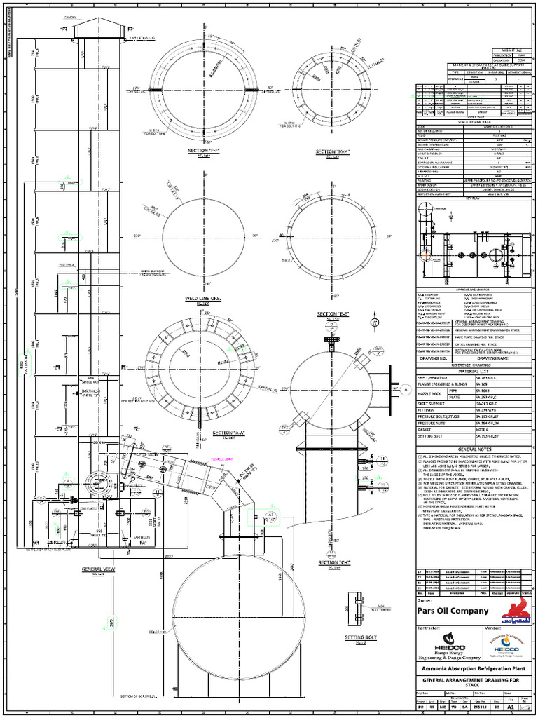 Po 00 Me VD Ba 205318 d3 General Arrangement Drawing For Stack | PDF