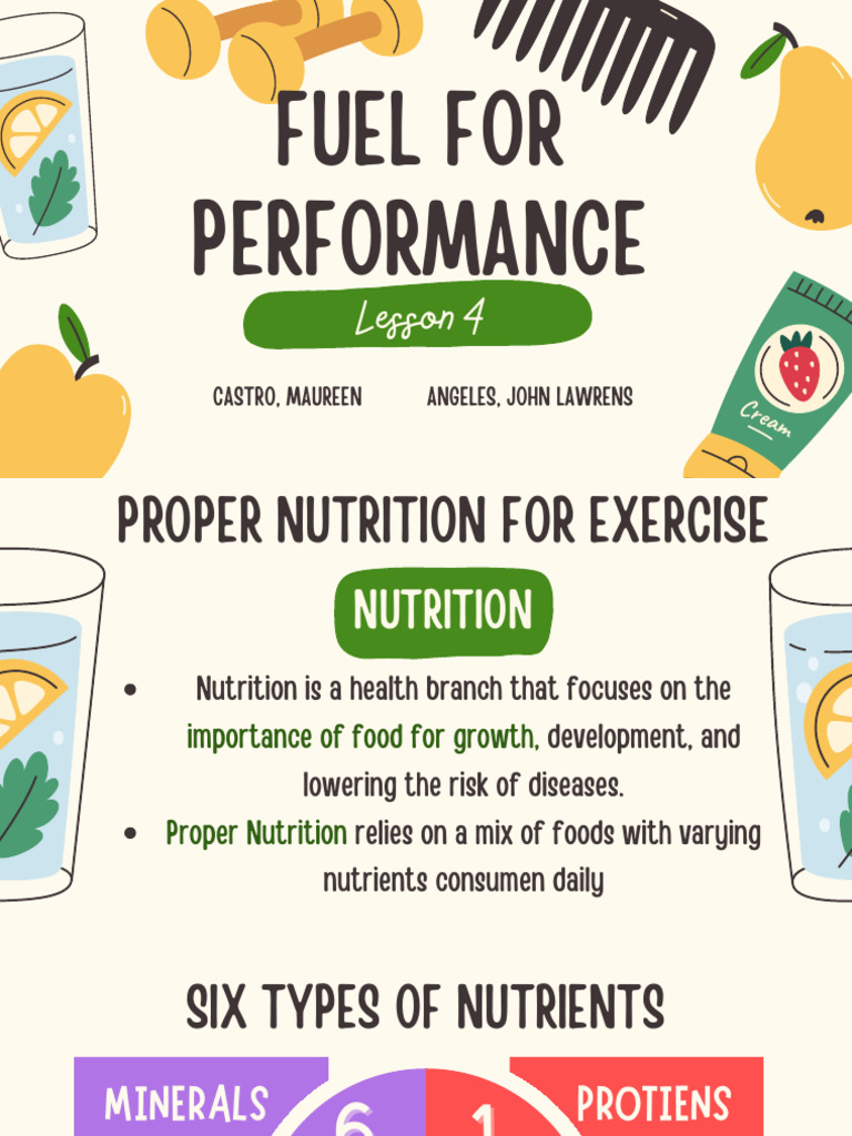 LESSON 4 Proper Nutrition For Exercise | PDF | Nutrients | Anemia