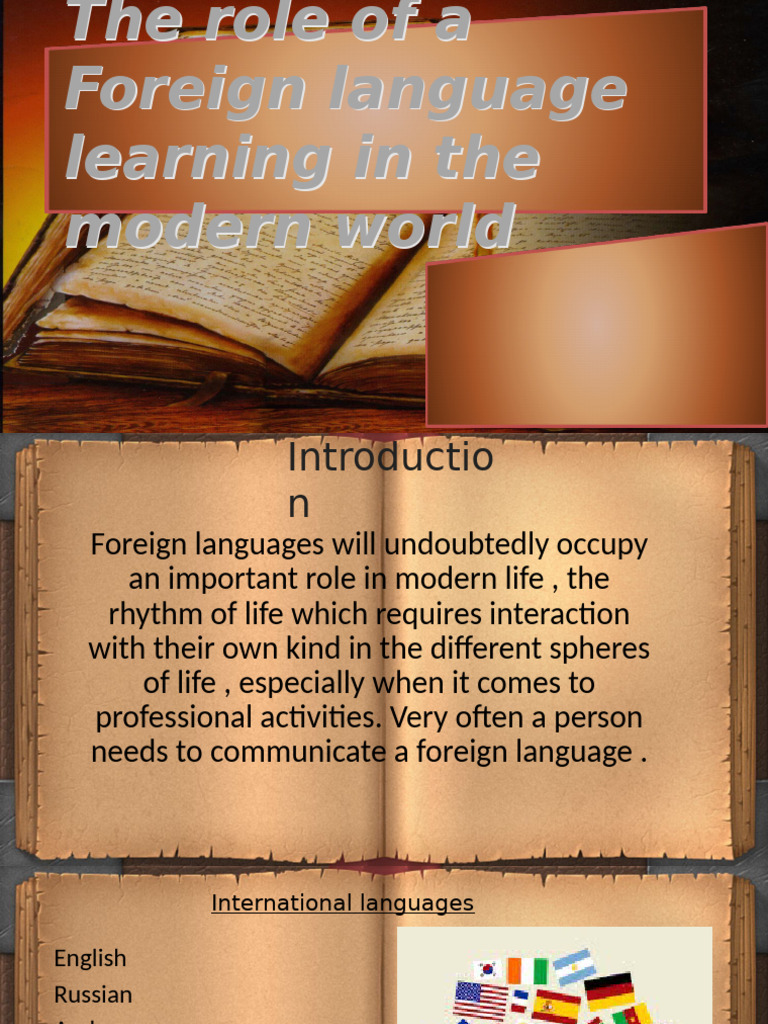 The Role of Foreign Language | PDF