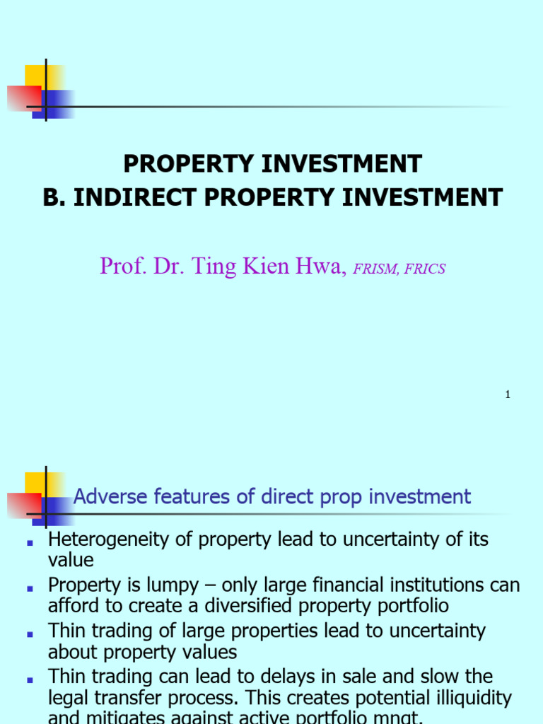 Indirect Property Investment | PDF | Real Estate Investment Trust ...
