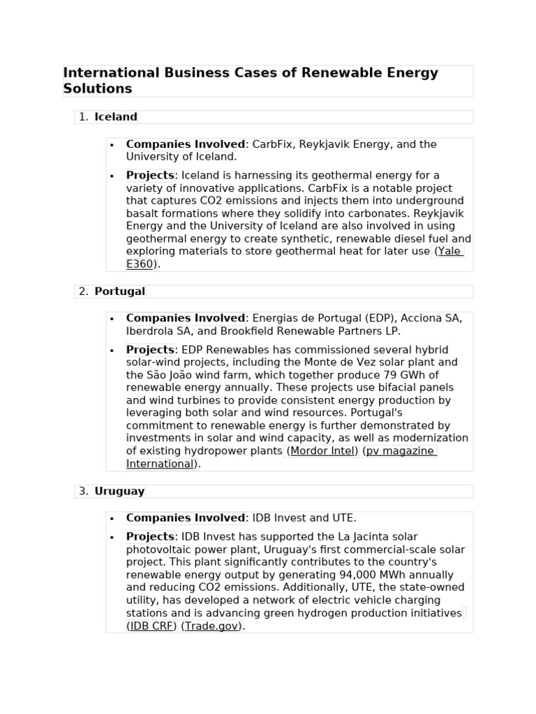 Global Renewable Energy Case Studies | PDF | Renewable Energy | Wind Power