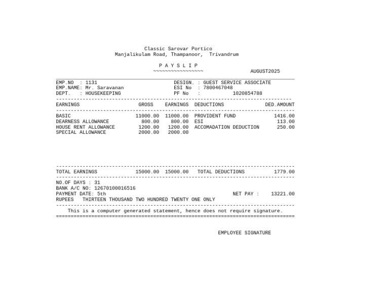 Saravanan August2025 | PDF