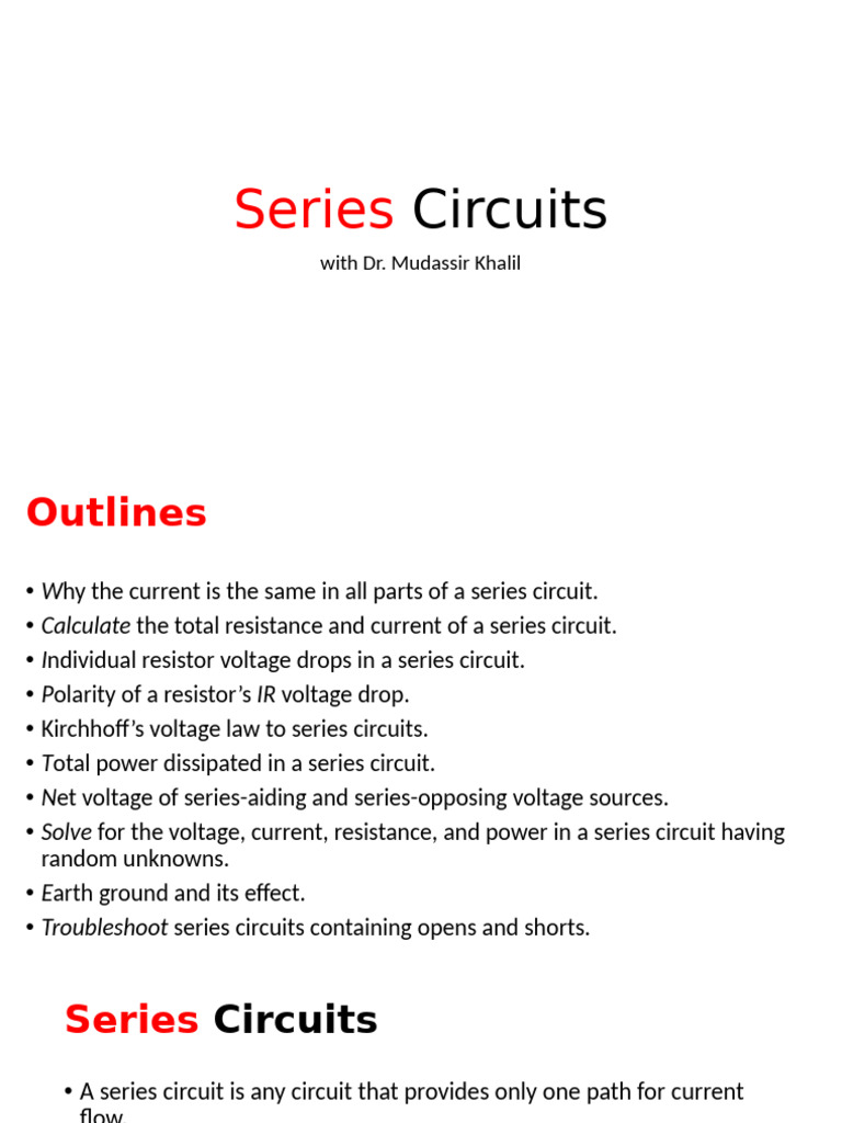 Understanding Series Circuits Basics | PDF