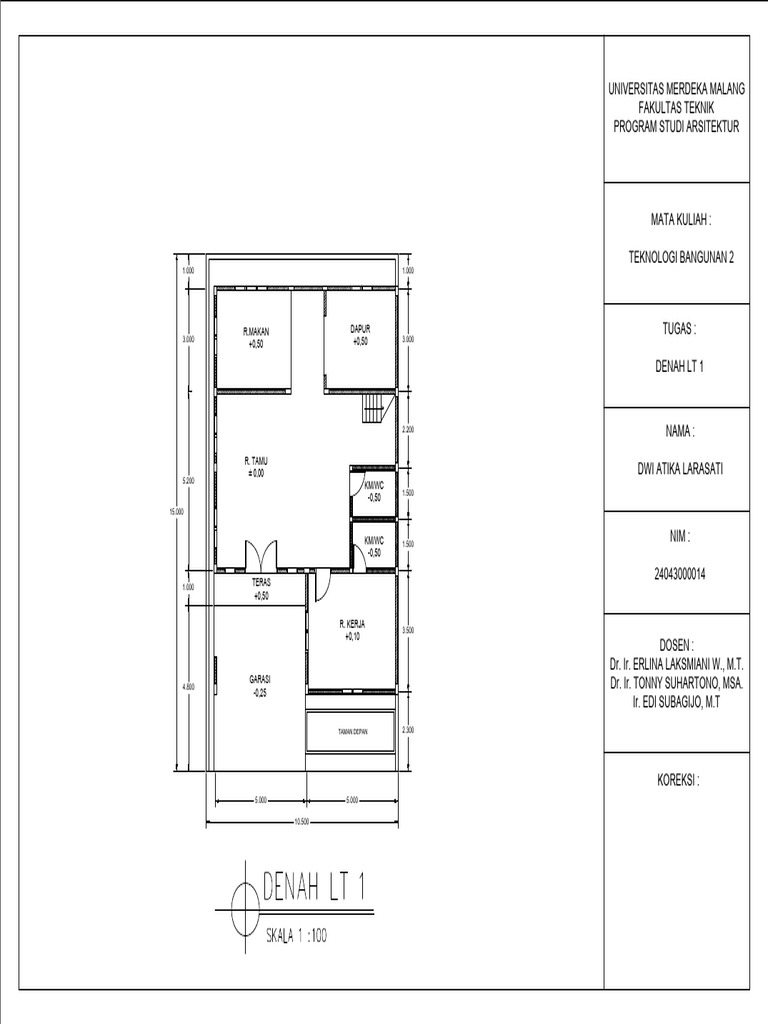 Denah LT 1-Model | PDF