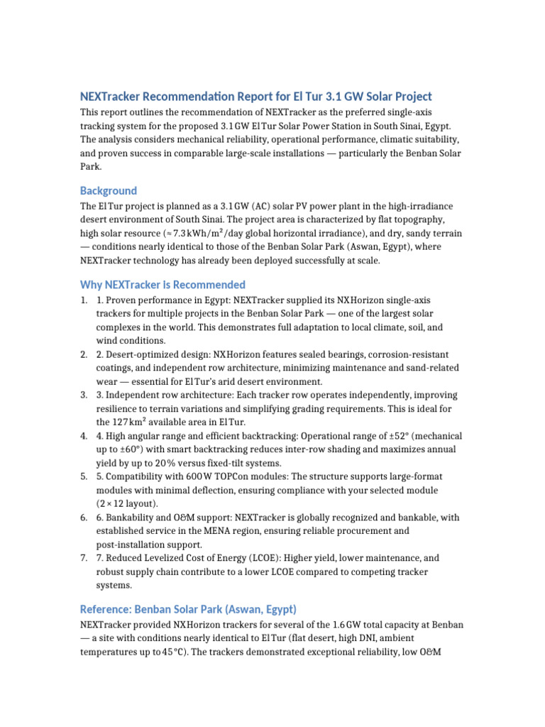 NEXTracker Recommendation Report | PDF | Renewable Energy | Sustainable ...