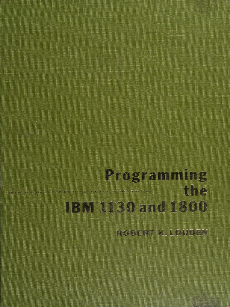Programming The IBM 1130 and 1800 - Anna's Archive | PDF | Computer ...