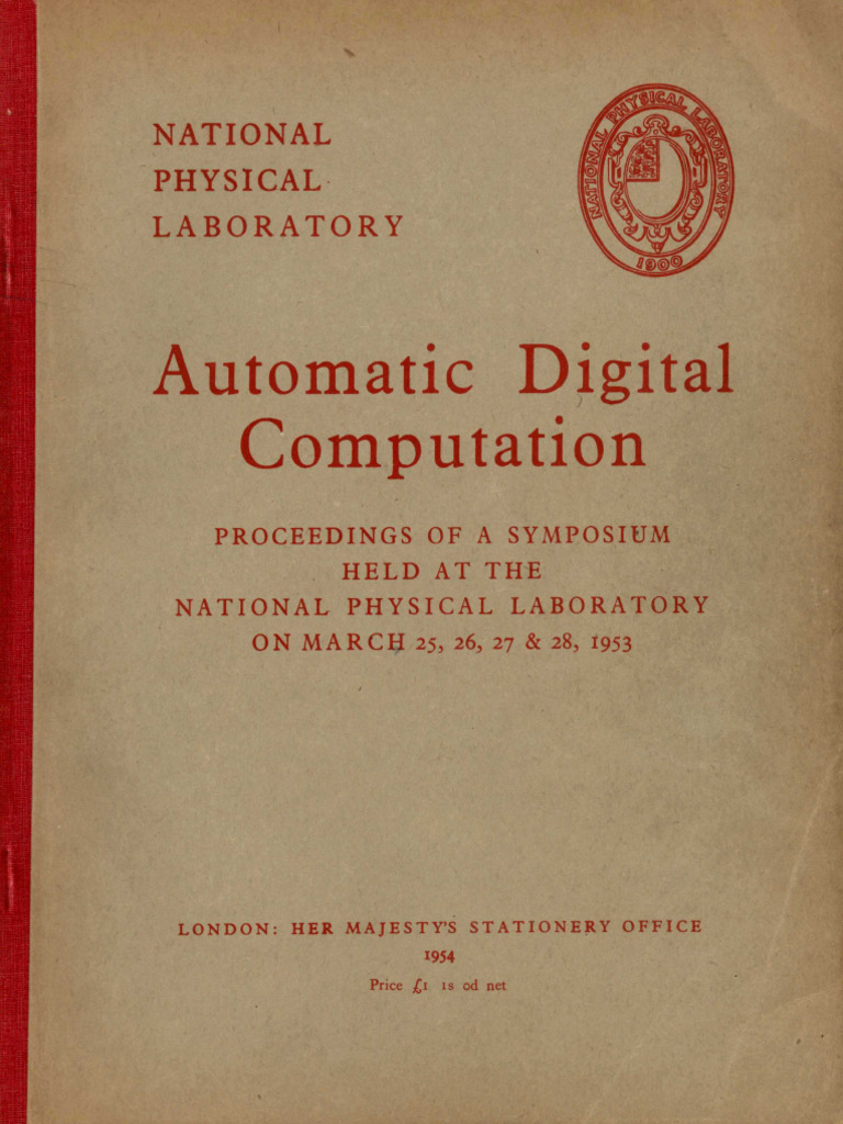 Automatic Digital Computation Symposium Mar53 | PDF