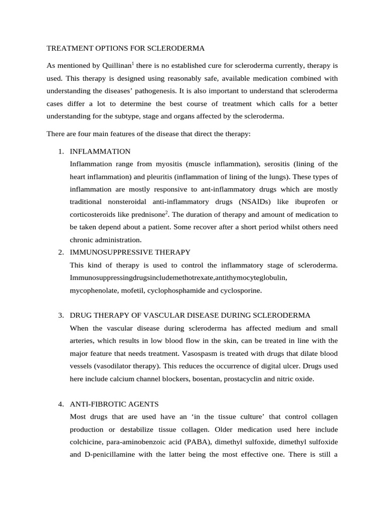 Treatment Options For Scleroderma Send | PDF | Blood Vessel | Medicine