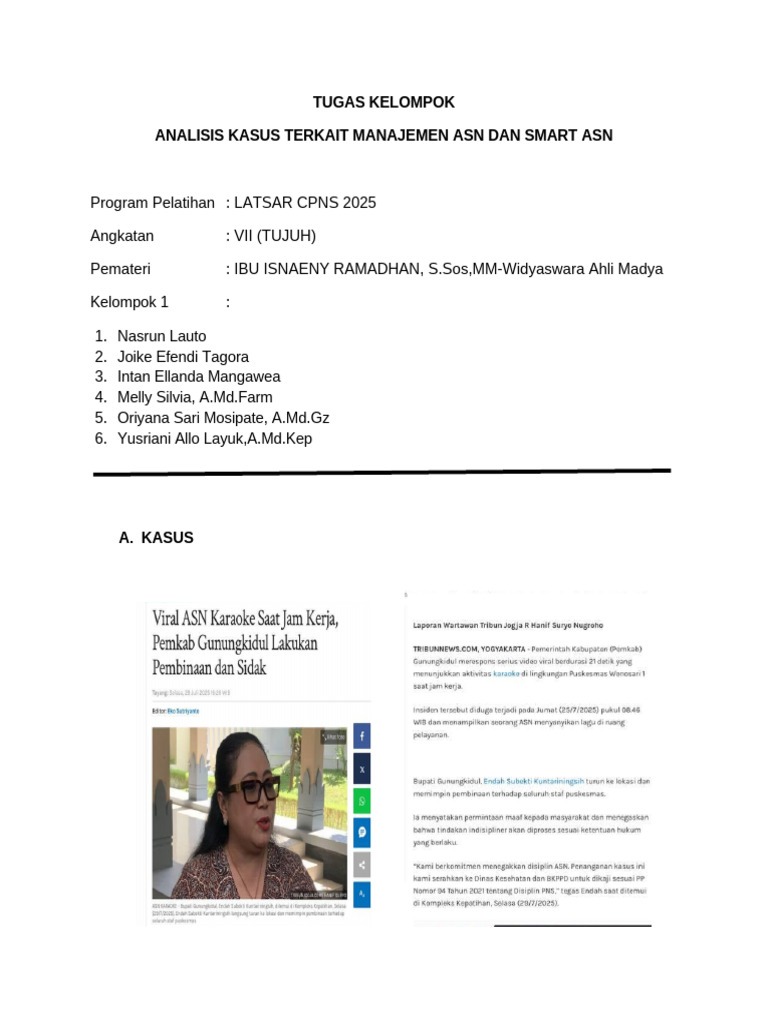 Kasus ASN Karaoke: Disiplin dan Solusi | PDF