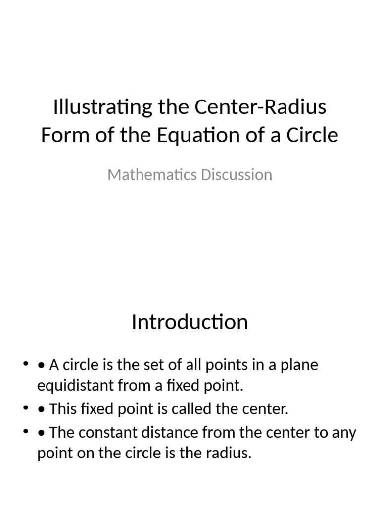 Center Radius Circle | PDF