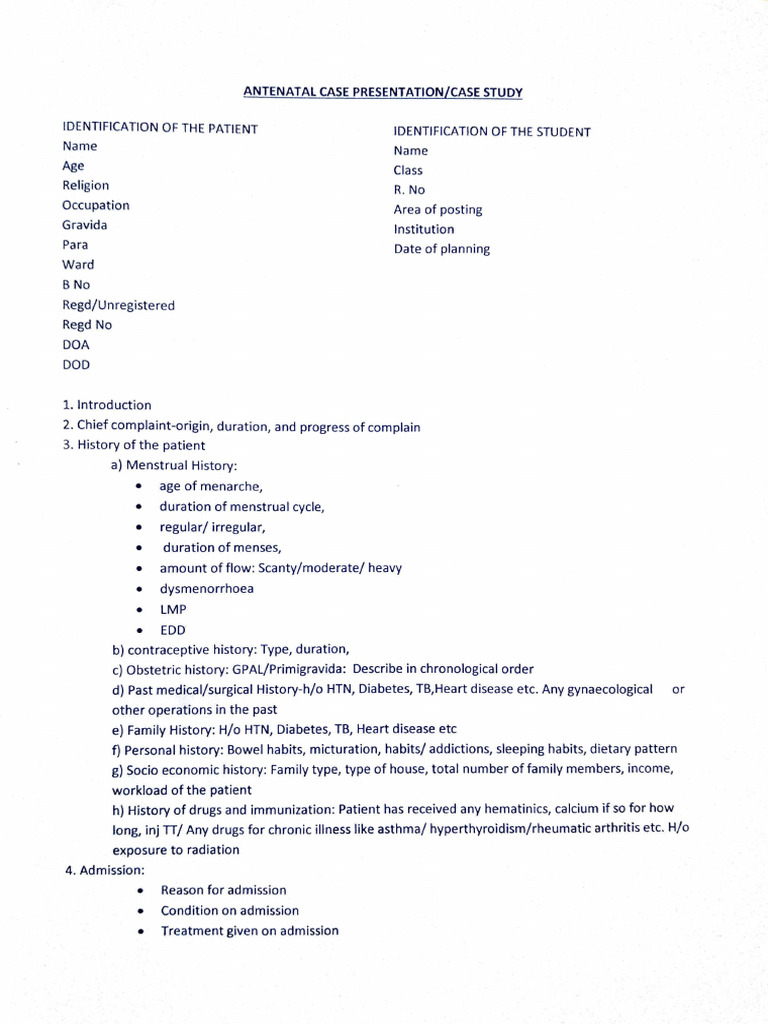 Format For Case Presentation | PDF | Medical Specialties | Diseases And ...