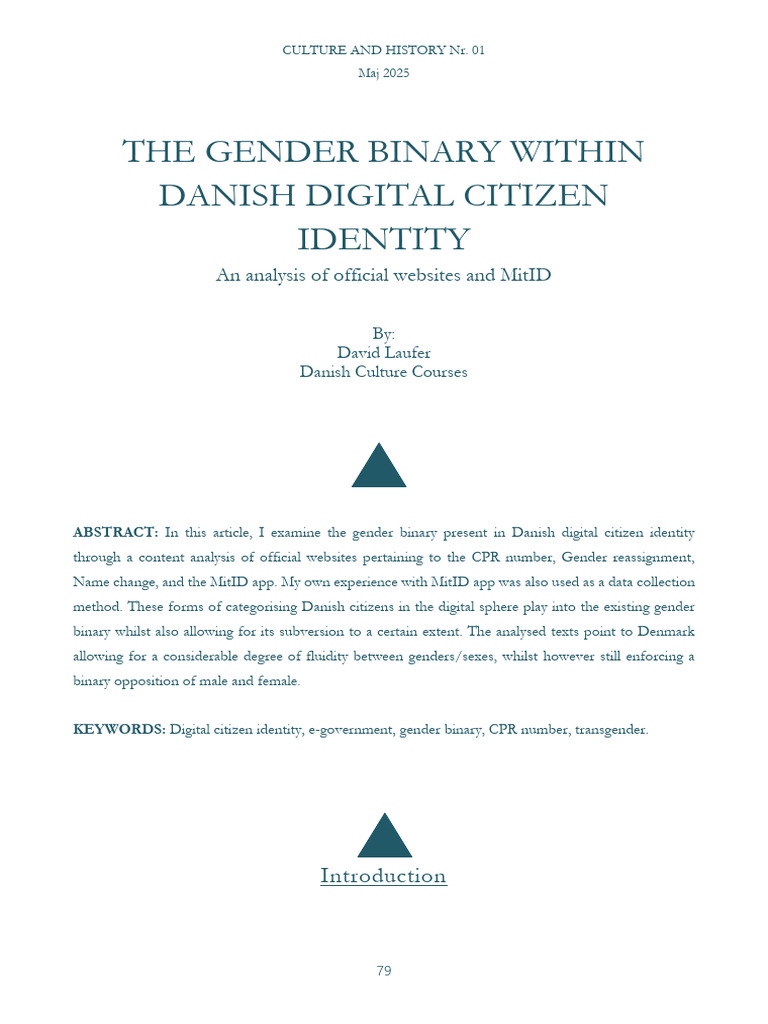 Gender Binary in Danish Digital Identity | PDF | Gender | Gender Studies