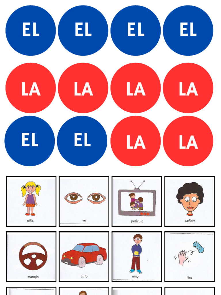 Actividad Articulos Definidos El y La Oraciones | PDF