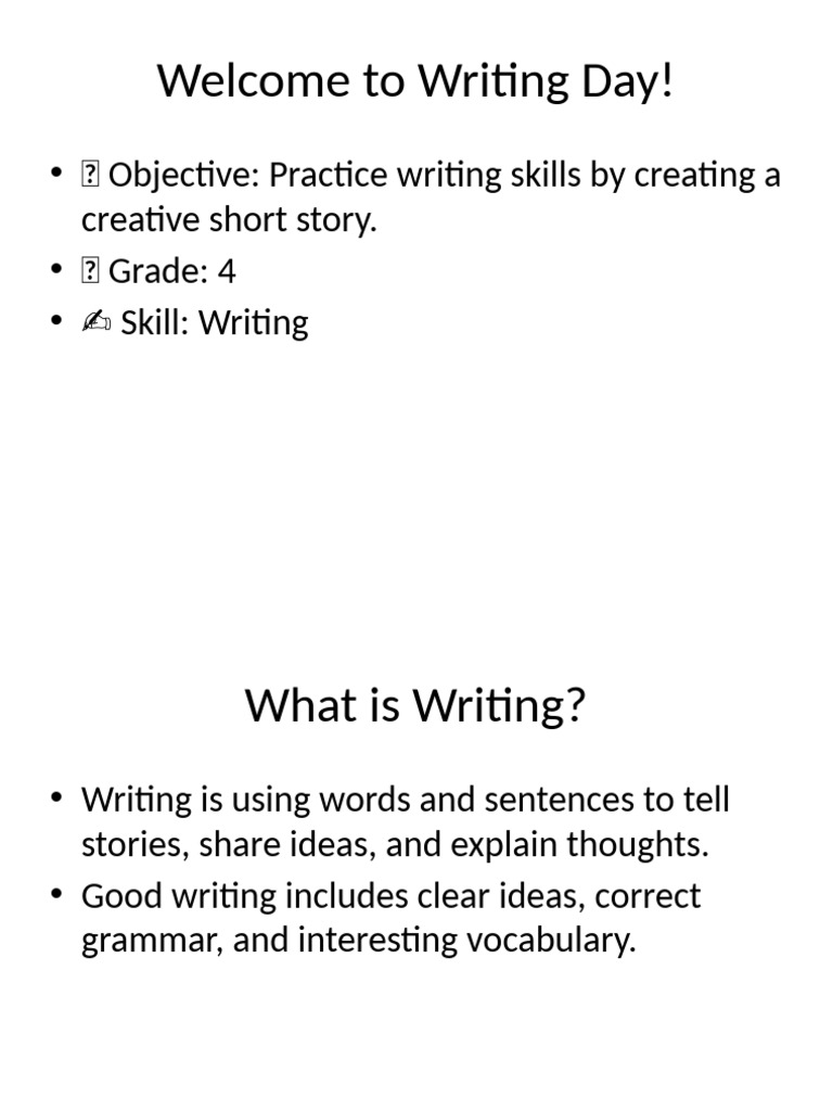 Writing Day 4 Grade4 Extended | PDF