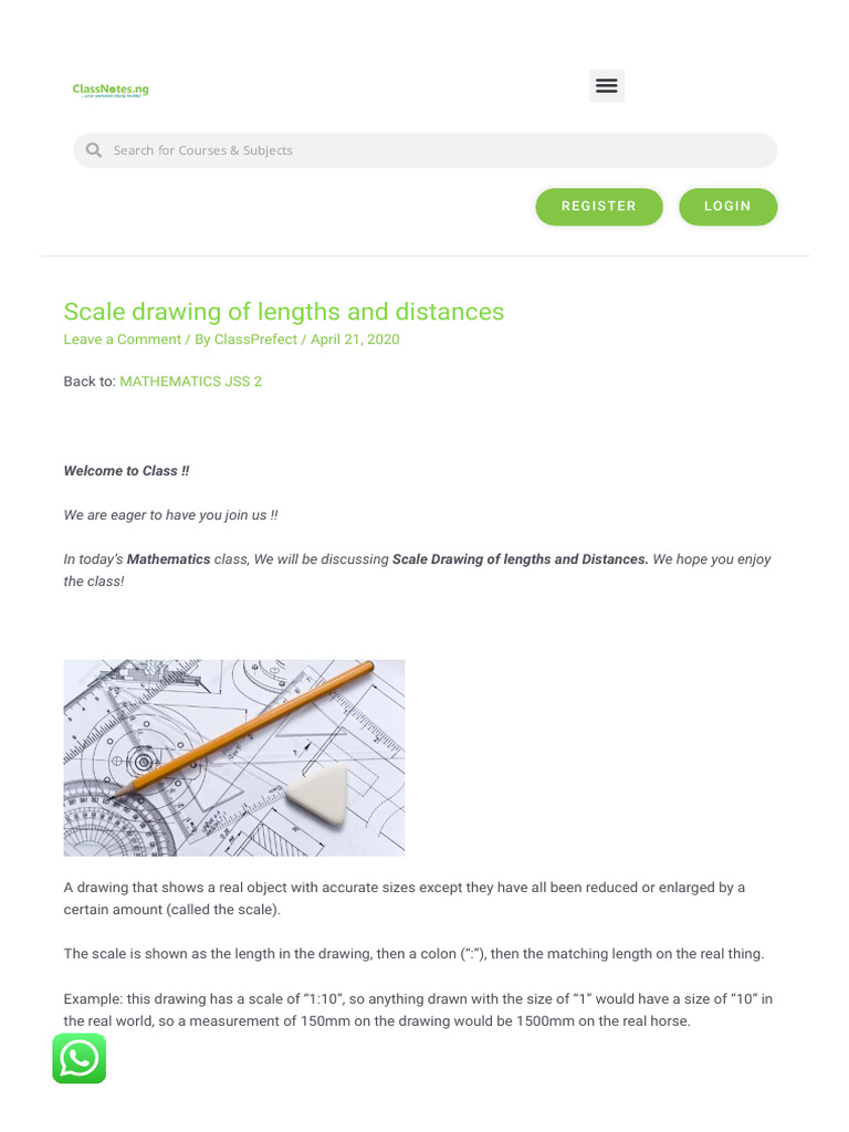 Scale Drawings: Lengths & Distances Explained | PDF | Equations ...