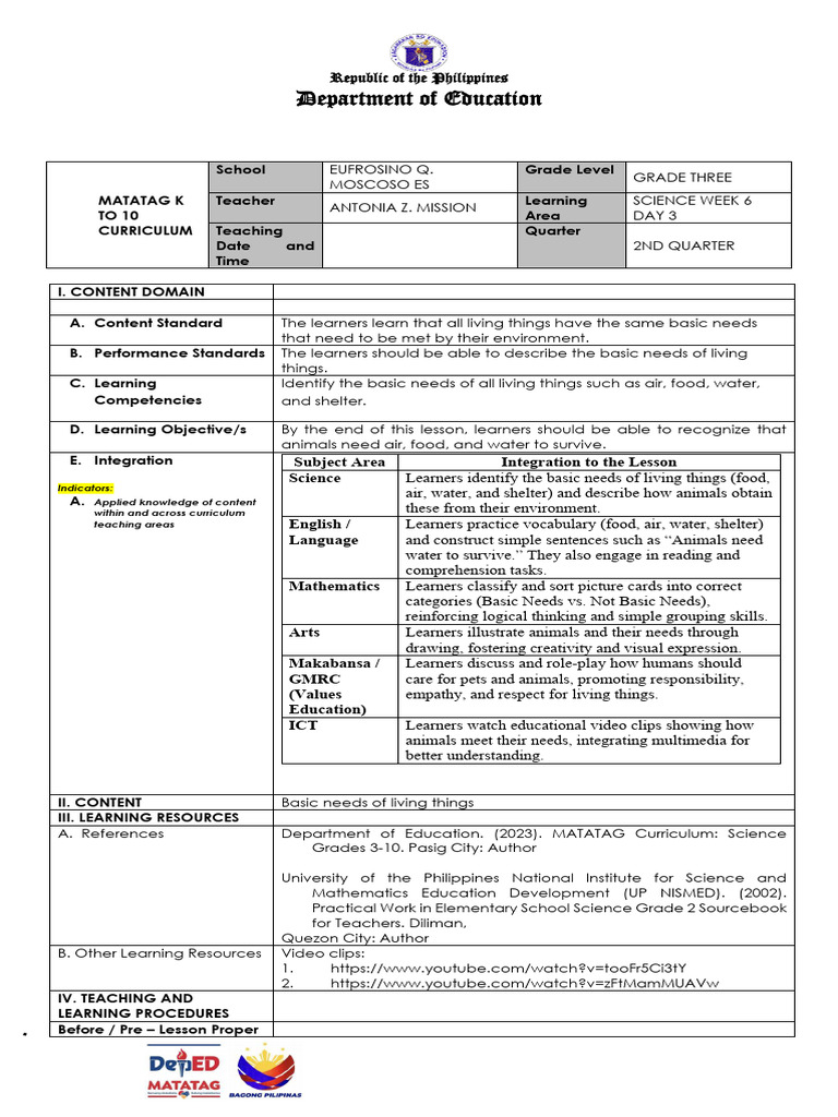 Lesson Plan With Annotations and Indicators | PDF | Learning | Curriculum