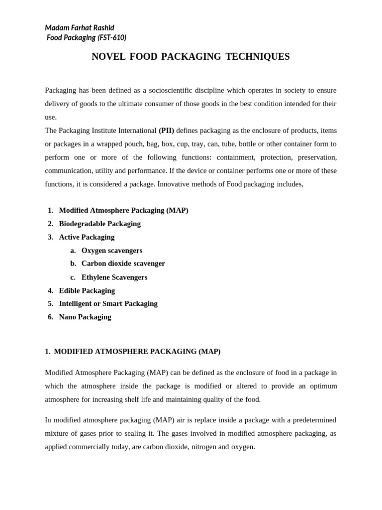 Noval Food Packaging | PDF | Biopolymer | Chemistry