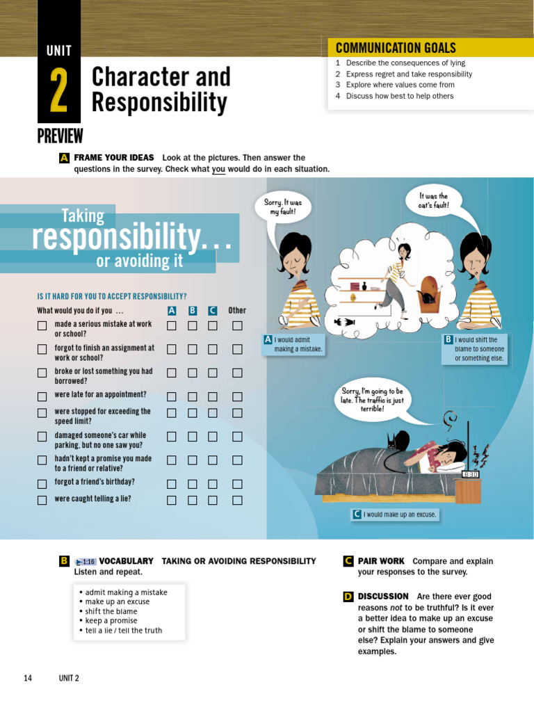 Character and Responsibility | PDF | Adjective | English Language