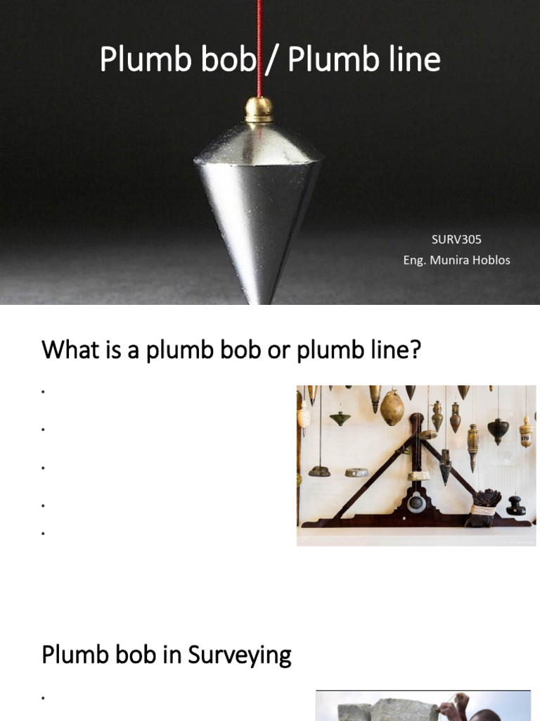 Plumb Bob: Essential Tool in Surveying | PDF