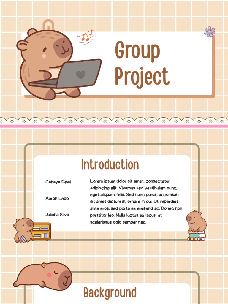 Brown Cream Grid Cute Project Presentation | PDF