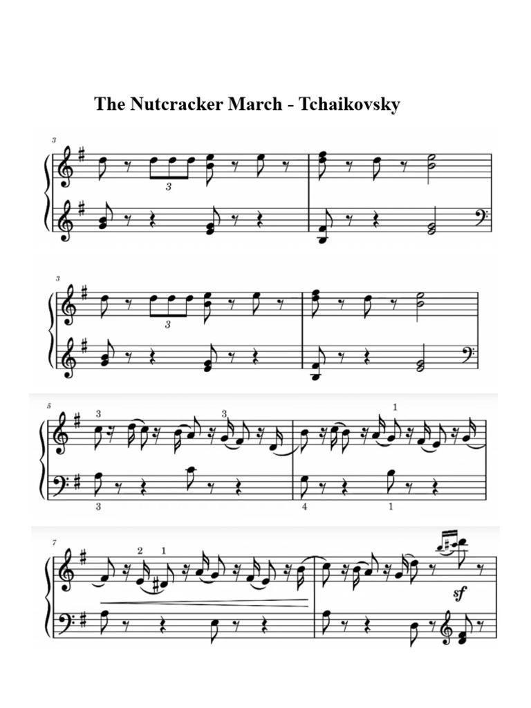 The Nutcracker March - Tchaikovsky | PDF