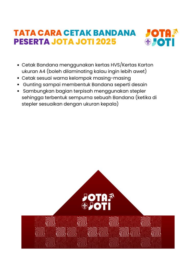 Bandana Peserta Jojo 2025 | PDF
