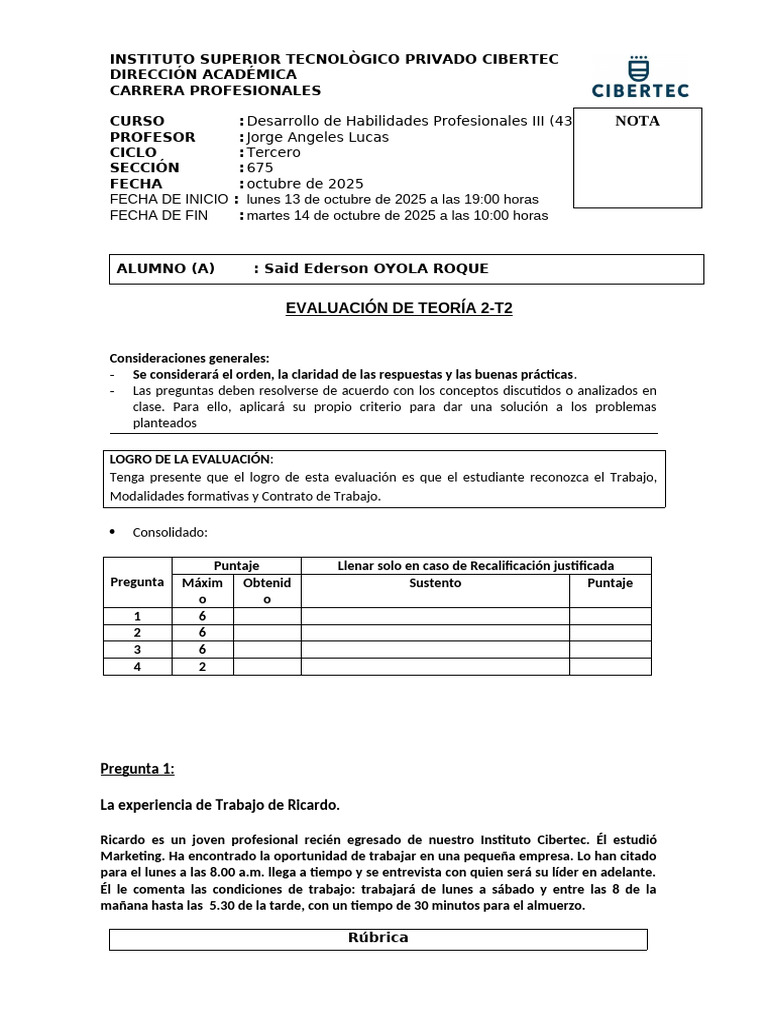 Jorge Angeles 4377 SP D. H. Profesionales III T2 675 Angeles Lucas ...