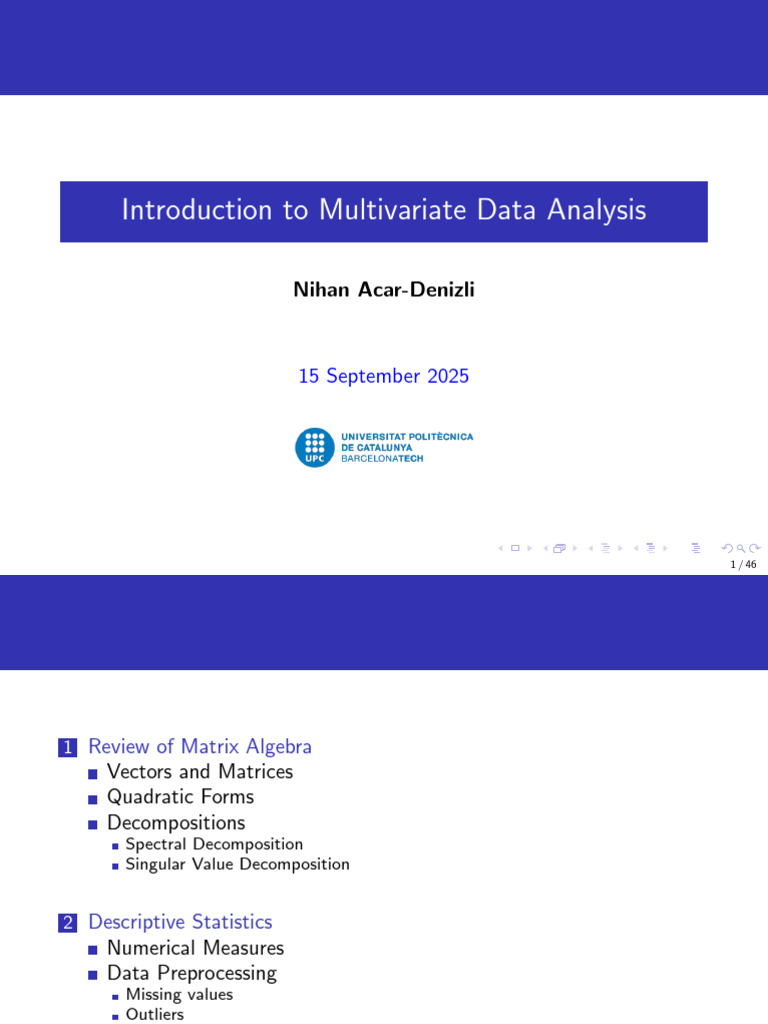 Multivariate Data Analysis Overview | PDF | Regression Analysis ...