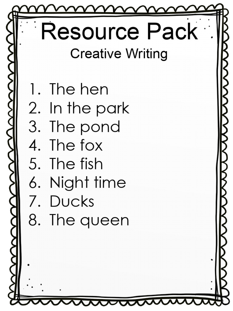 Creative writing prompt Set PowerPoint for PF | PDF