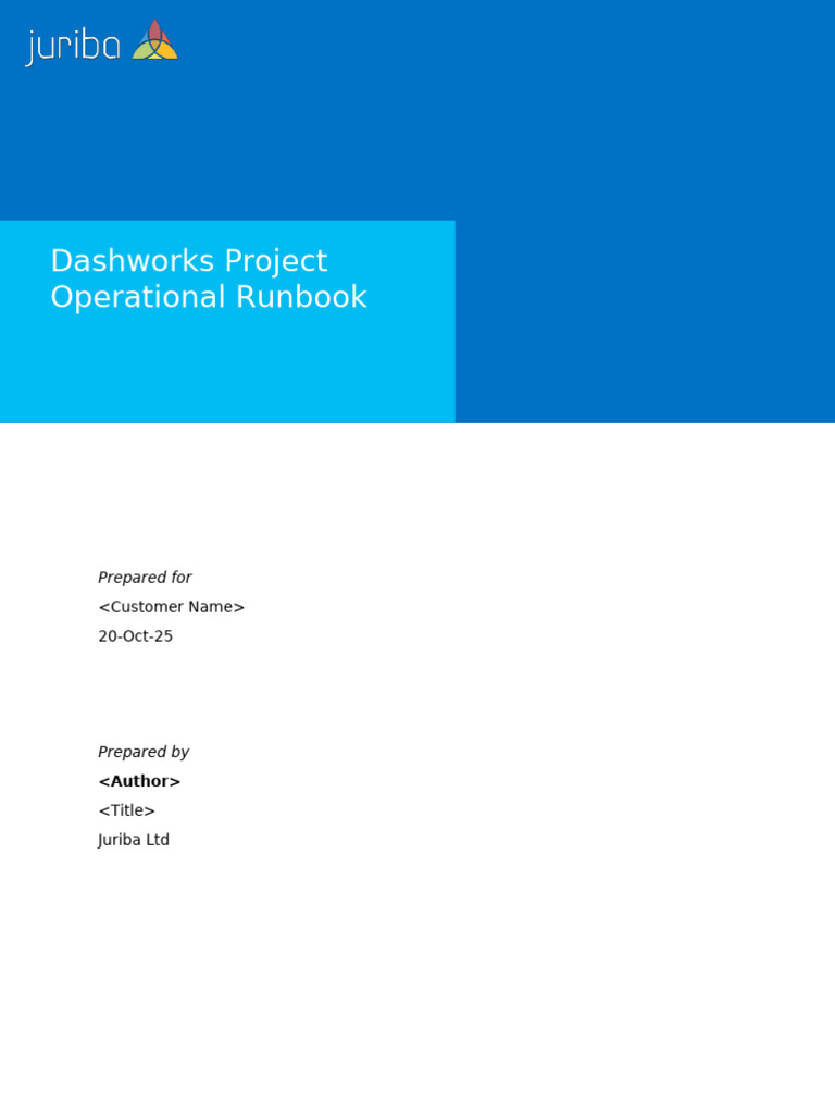 Template - Dashworks Project Operational Runbook | PDF | Databases | System