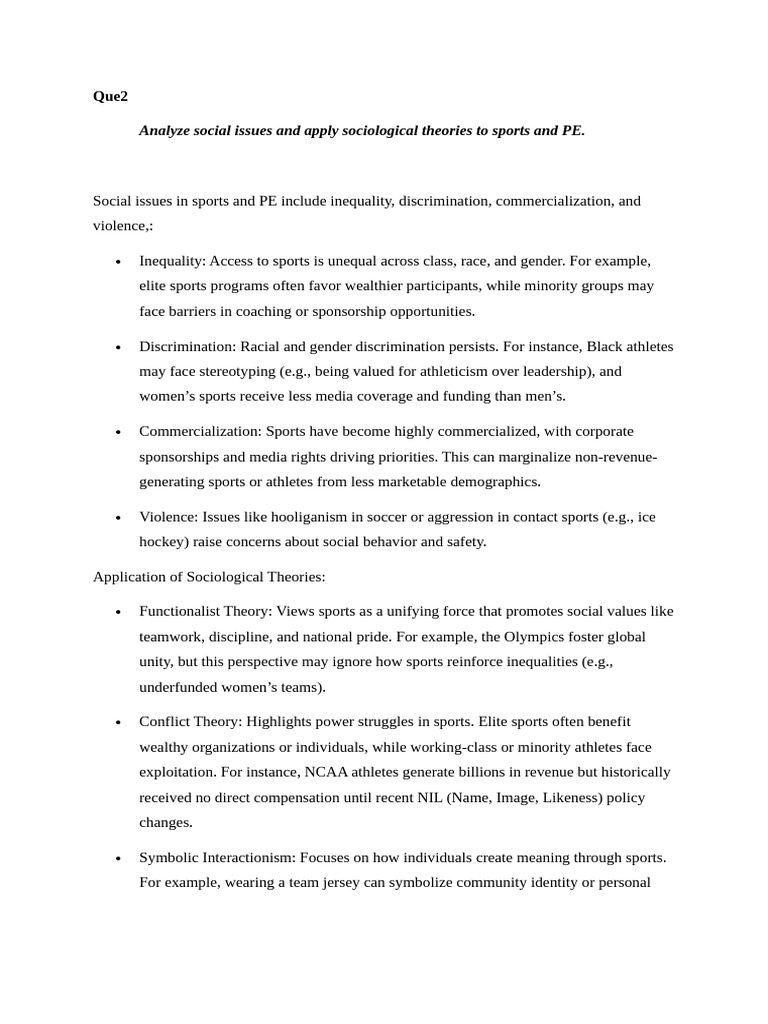 Que2 - PE, PHYSICAL EDUCTION QUESTIONS, ASSESMENT QUIZ | PDF | Social ...