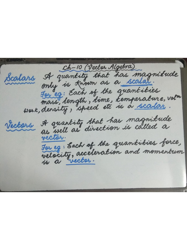 Vector Algebra (Introduction) | PDF
