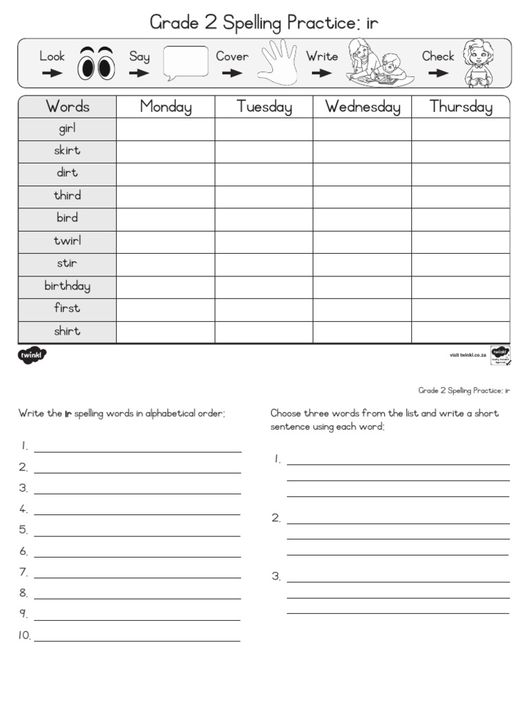 Foundation Phase Grade-2-ir-phonics-spelling-practice-sheets_ver_1 | PDF